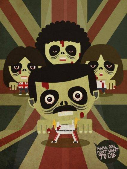 Queen, Amy Winehouse & More as Zombie Illustrations | Anything Zombie HQ